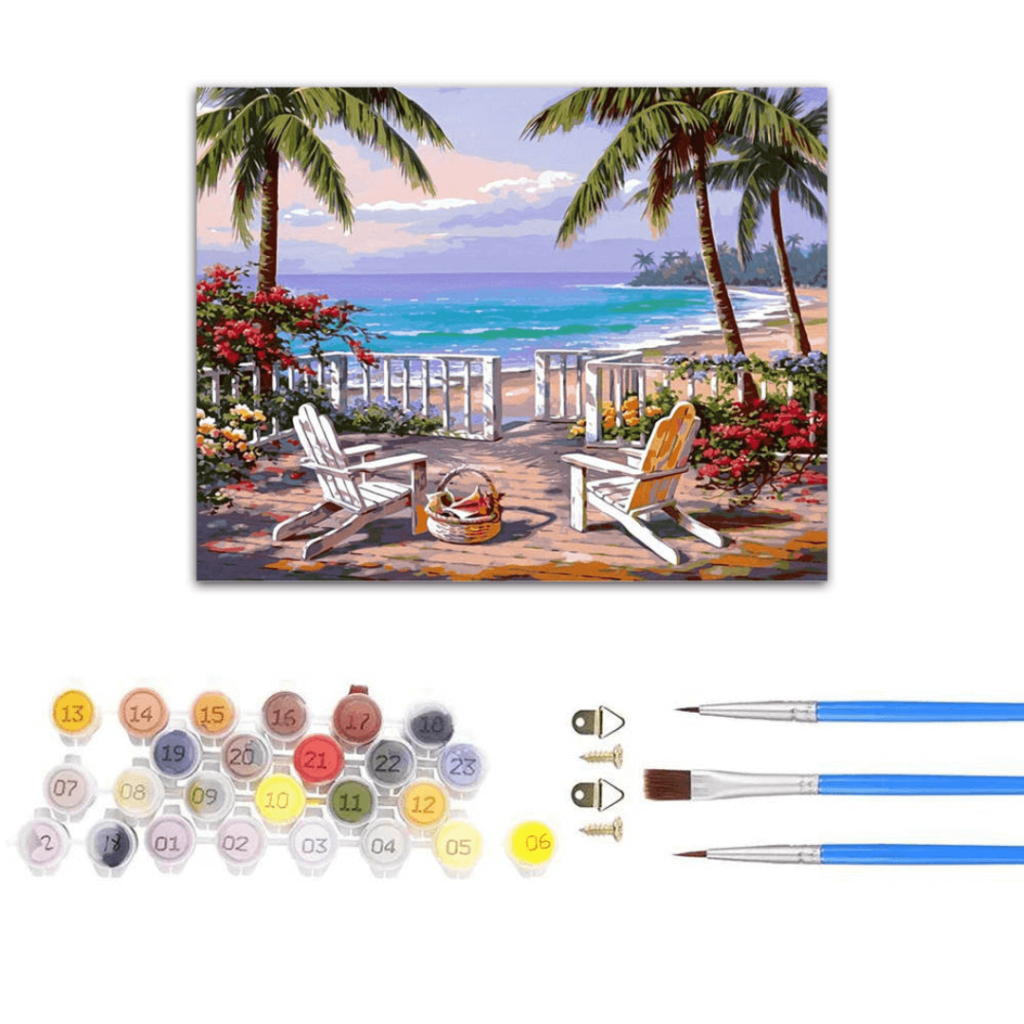 [50 by 40cm] Calm Day by the Beach – Paint By Numbers Kenya